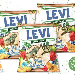 Kids Birthday Fruit Snacks Bag Template Printable, Kids Birthday Snack ...