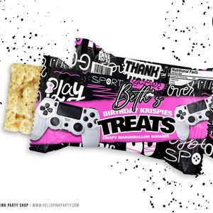 Gamer Birthday Candy Bar Wrapper, Printable Templates, Gaming Theme ...
