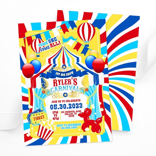 Carnival Invite - Etsy