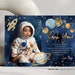 Editable Space Birthday Thank You Card Space Outer Space Planets Galaxy ...