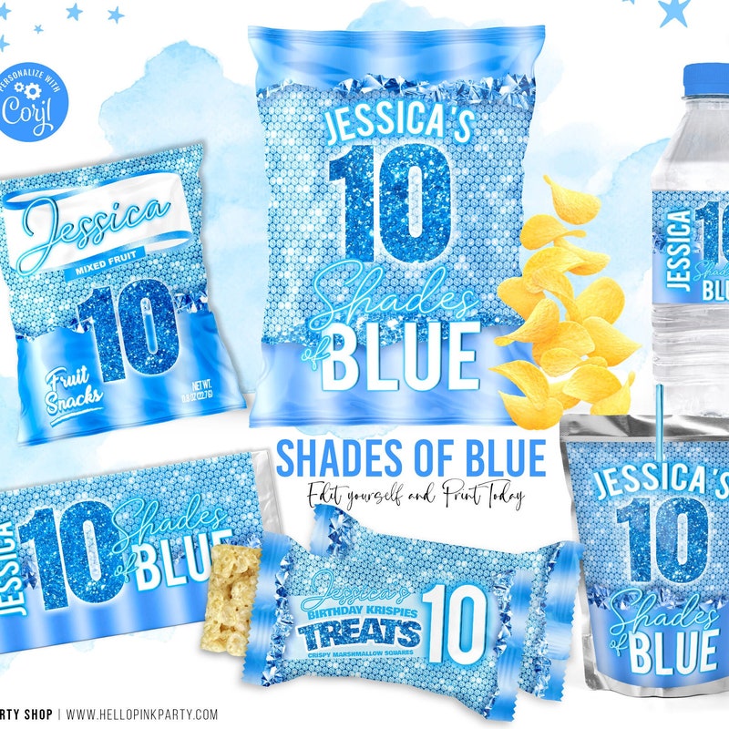 Blue Birthday Party - Etsy