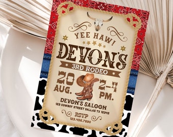 Wild West Party Invitation Template - Etsy