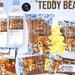 TEDDY BEAR Birthday Party Bundle Kit, Template Printable, Teddy Bear ...
