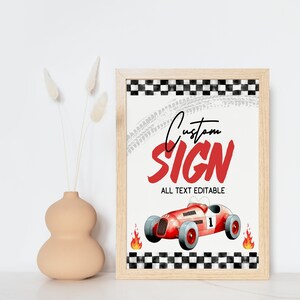 Editable Race Car Rice Treats Wrapper Racing Birthday Fast One Party ...