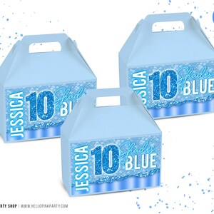 Editable Shades of Blue Welcome Sign Printable Blue Birthday Sign Blue ...