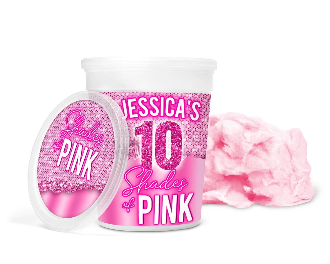 Shades of Pink Birthday Cotton Candy Wrapper Template Printable Pink ...