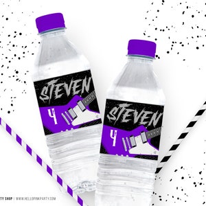 Editable Rock Star Birthday Party Custom Candy Bar, Born to Rock Party ...