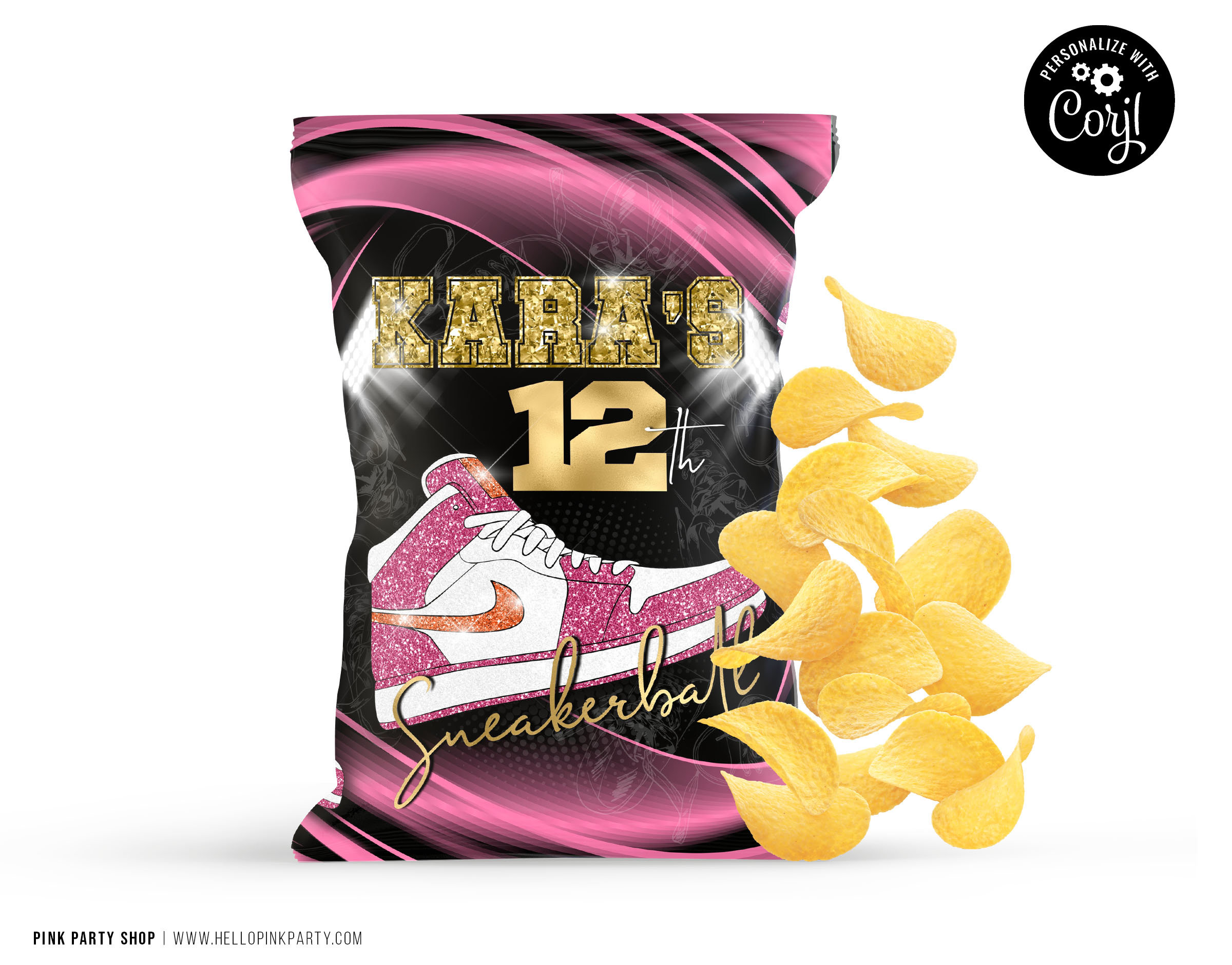 Sneakers Chip Bag Sneaker Ball Chip Bag Sneakers Party - Etsy