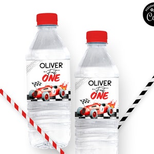 Editable Race Car Rice Treats Wrapper Racing Birthday Fast One Party ...