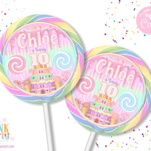 Candyland Birthday Welcome Sign: Editable Donut & Candy Theme (digital ...