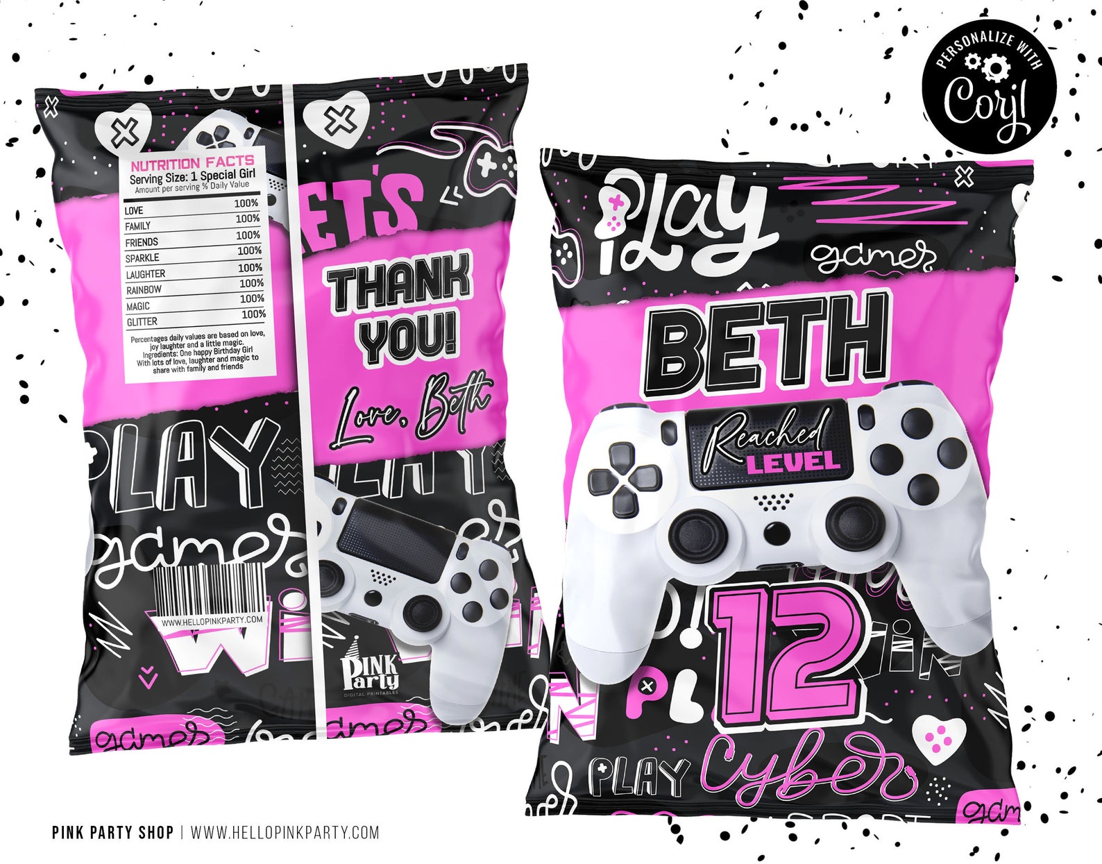 Birthday Chip Bag Wrapper Template Printable Birthday Chip - Etsy