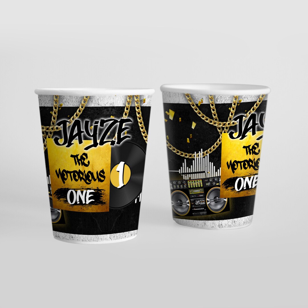 Notorious Birthday Party Cup Label Editable Template Printable Hip Hop ...