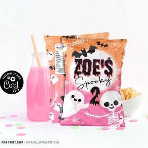 Halloween Birthday Party Bundle Kit, Template Printable, Scary Cute ...