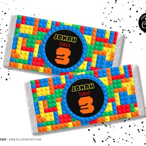 Blocks Birthday Party Bundle Kit, Template Printable, Building Bricks ...