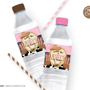 Cowgirl Birthday Lollipop Labels, Template Printable, Cowboy Western ...