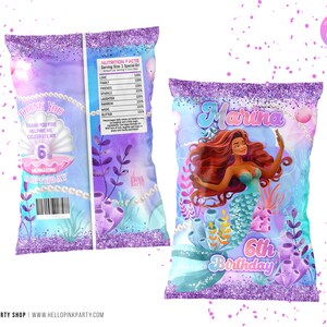 Mermaid Birthday Party Bundle Kit, Template Printable, Mermaid Theme ...