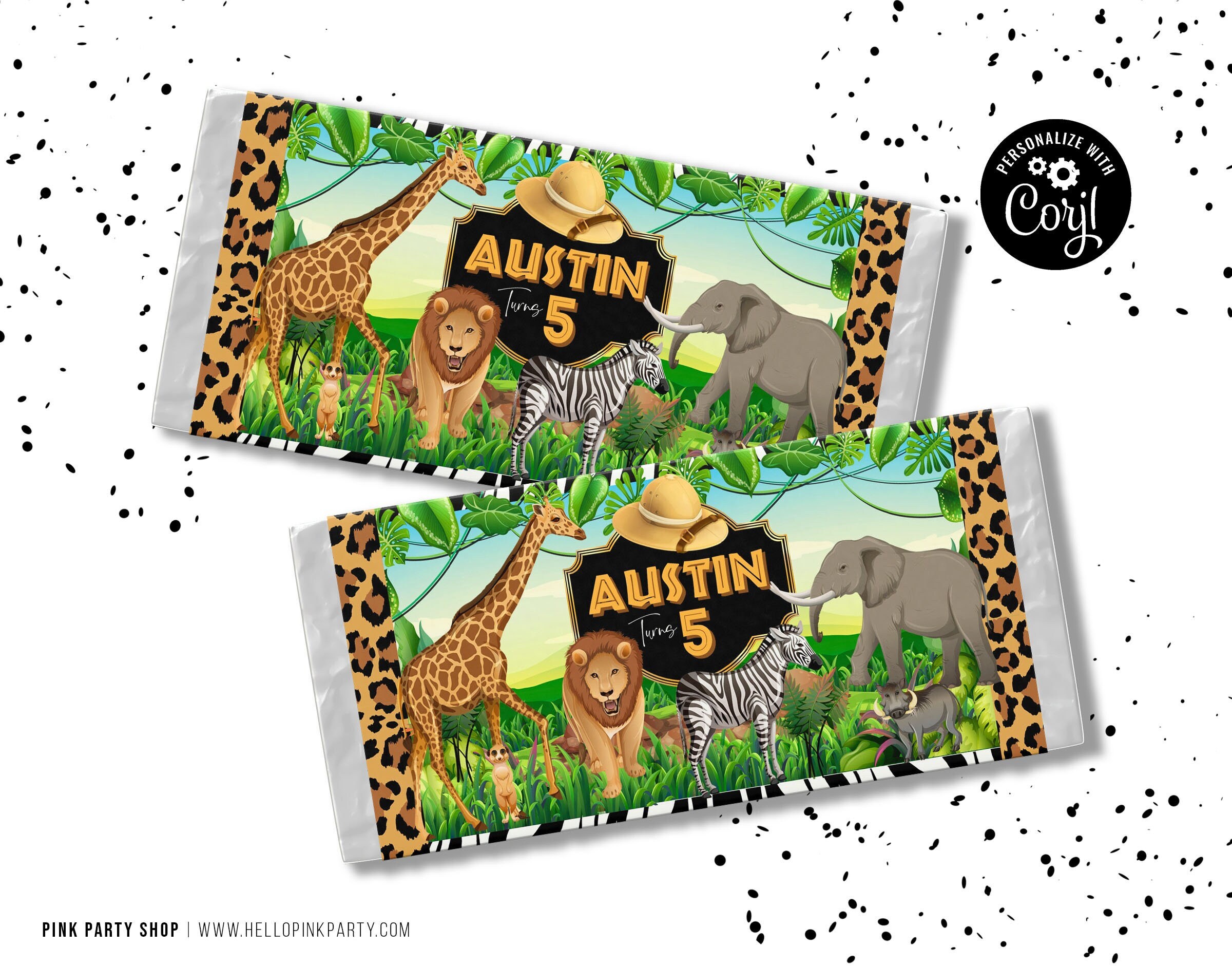 Kids Birthday Candy Bar Wrapper Template Printable Kids - Etsy