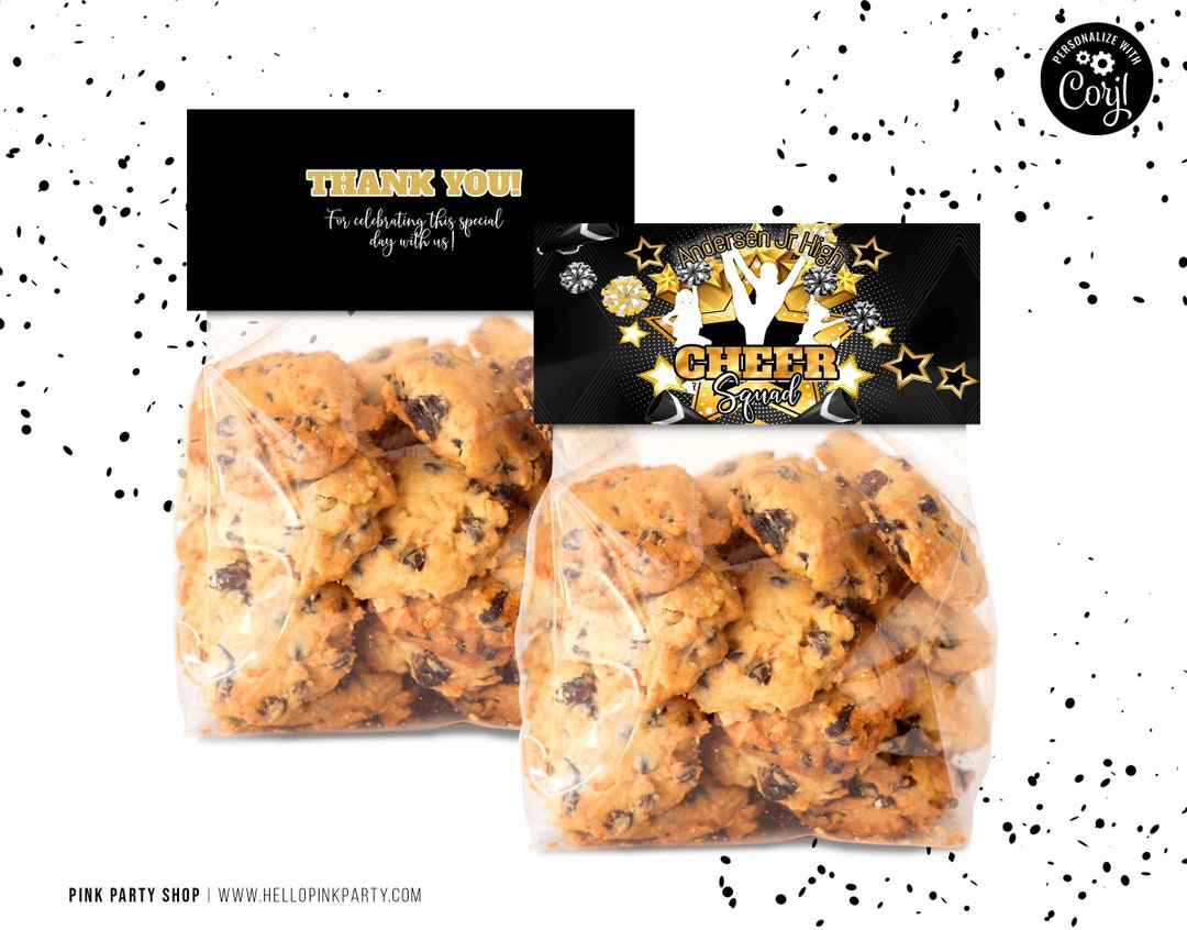 Cheerleader Treat Bag Topper, Template Printable, Cheer Team Squat ...