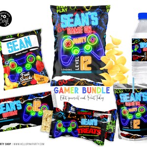 Gamer Birthday Candy Bar Wrapper Template Printable Gaming Birthday ...