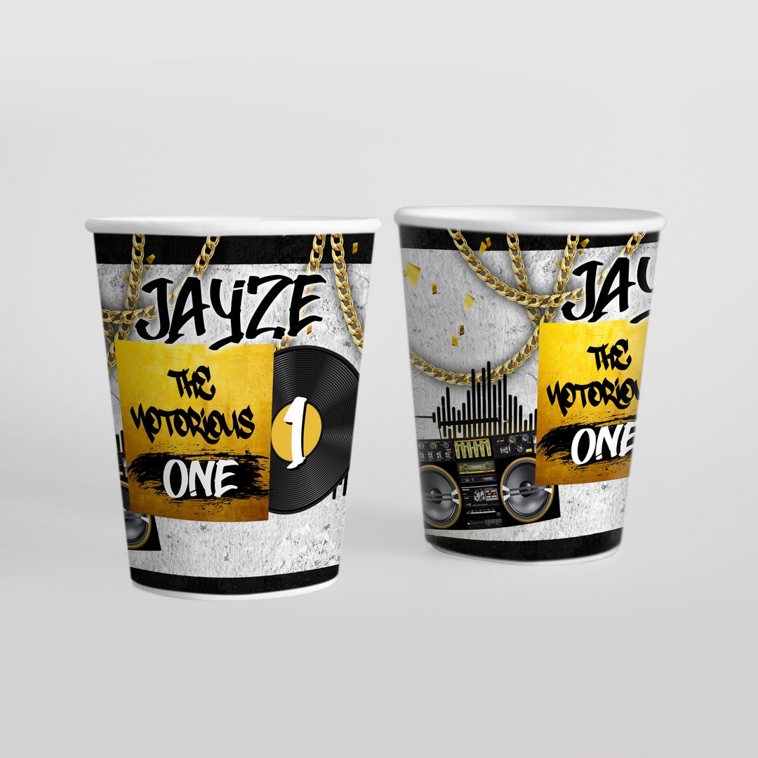 Notorious Birthday Party Cup Label Editable Template Printable Hip Hop ...