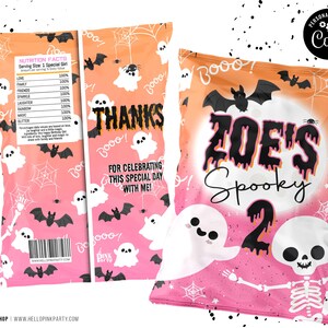 Halloween Birthday Party Bundle Kit, Template Printable, Scary Cute ...