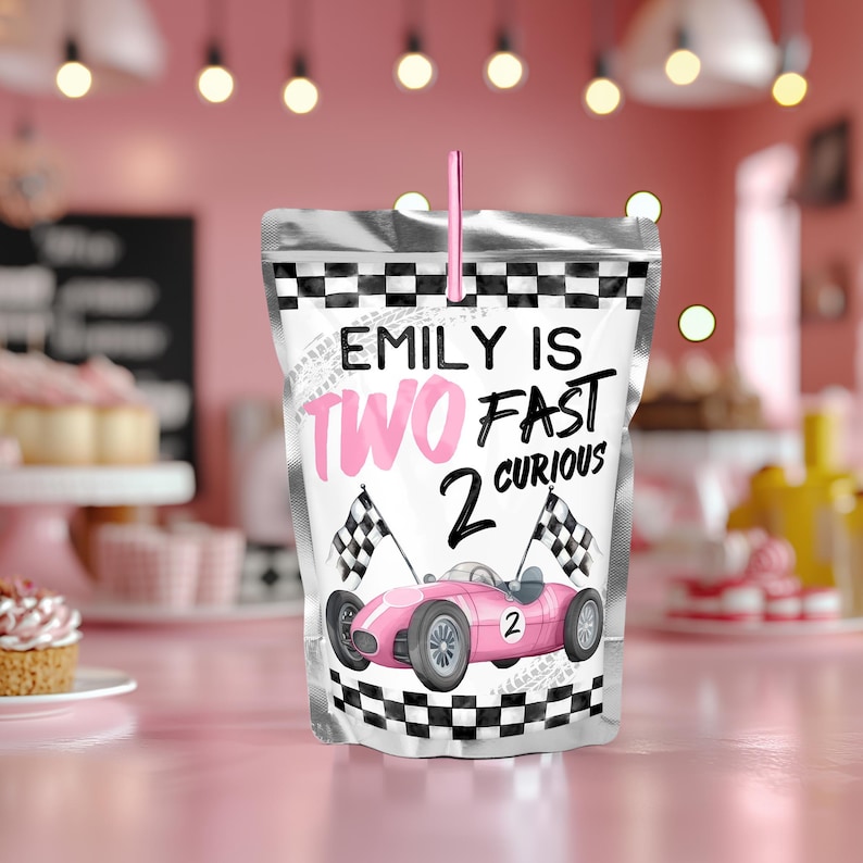 2 Fast 2 Curious Birthday Party Favors, Two Fast Two Curious Girl Favor ...