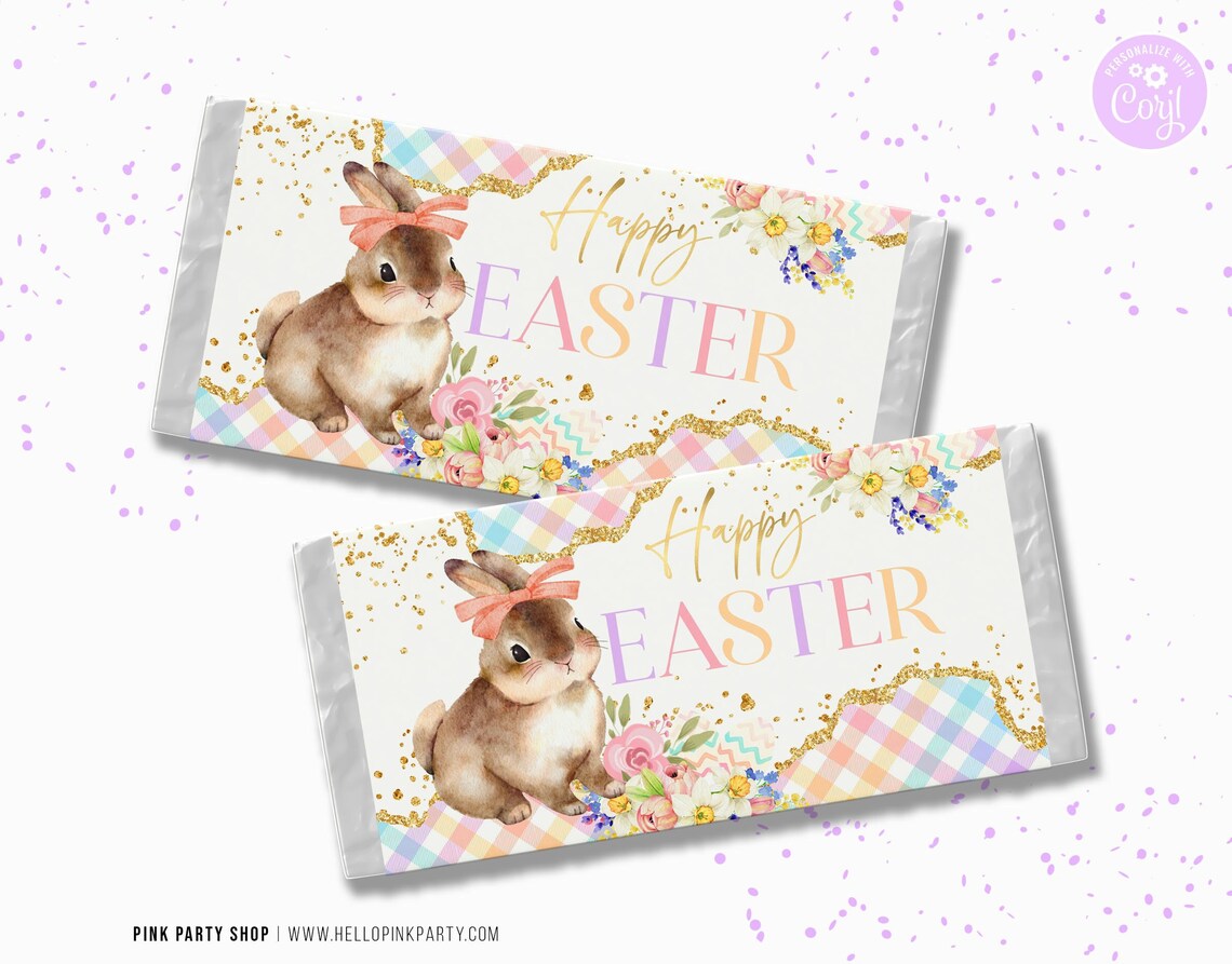 Easter Candy Bar Wrapper Printable Templates Egg Hunt - Etsy