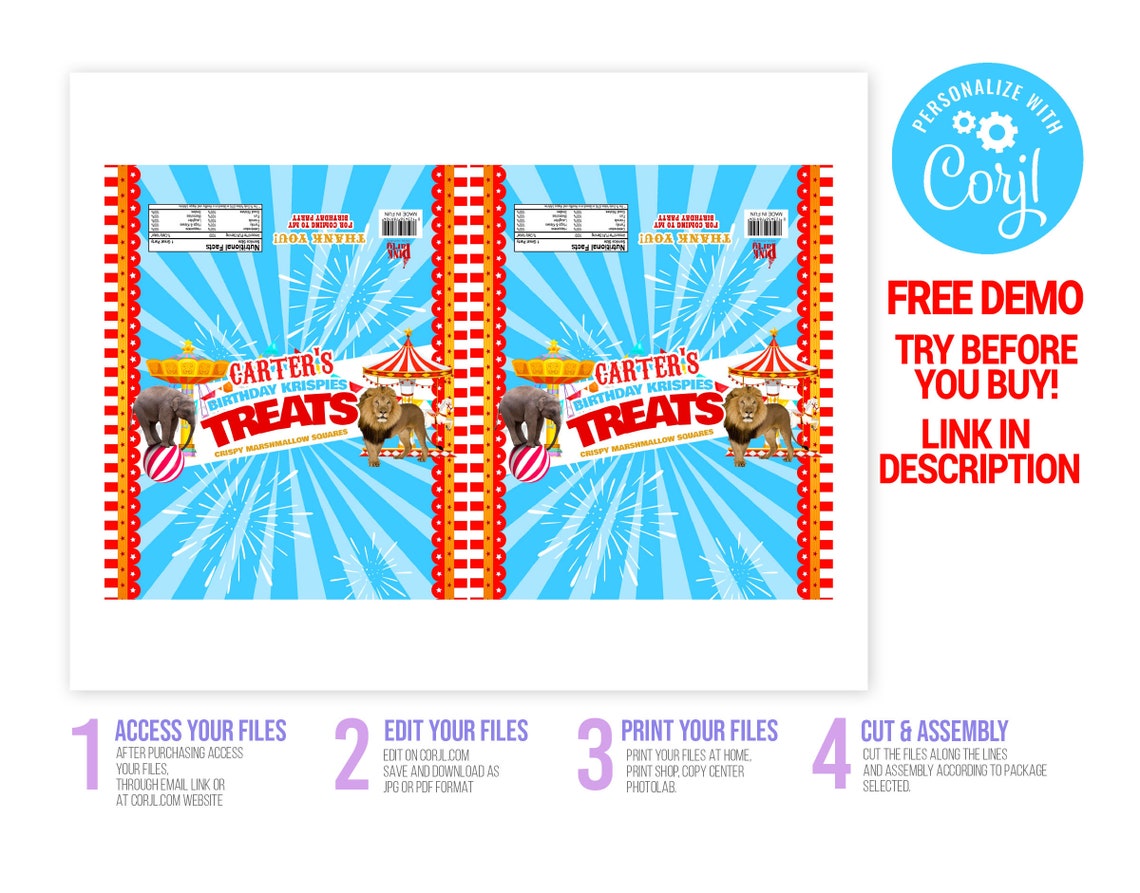 Kids Birthday Candy Bar Wrapper Printable Templates Kids - Etsy
