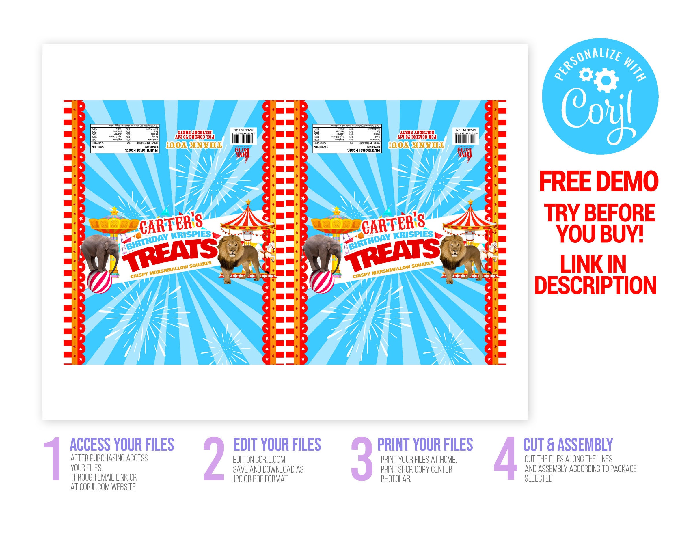 Kids Birthday Candy Bar Wrapper Printable Templates Kids - Etsy