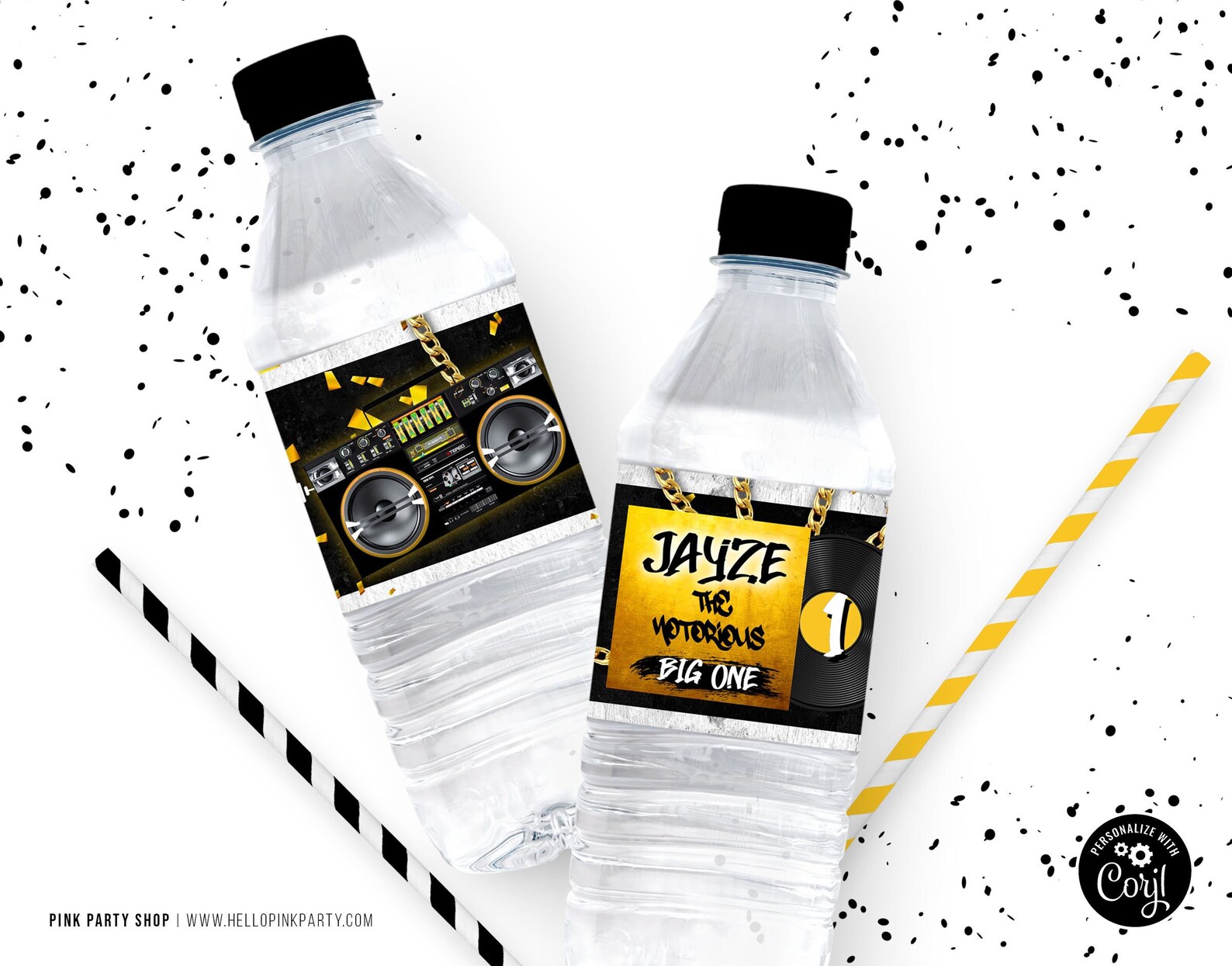 Notorious One Birthday Water Labels Printable Templates Hip - Etsy