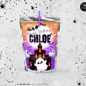 Halloween Water Labels Wrapper, Printable Templates, Scary Cute ...