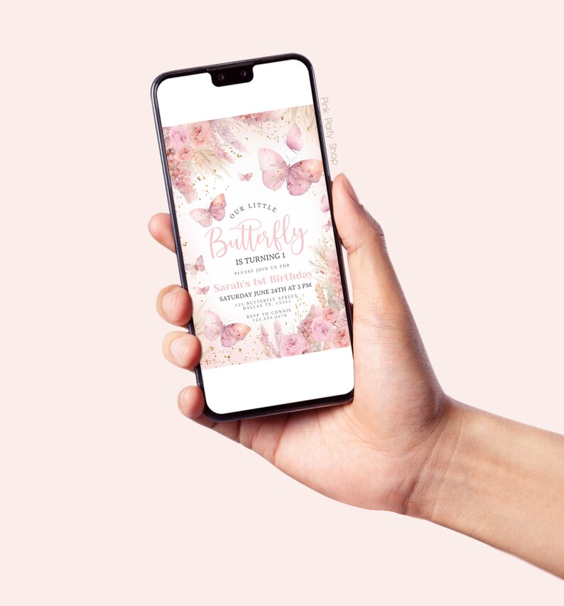Butterflies Birthday Invitation Template Printable Fluttering - Etsy