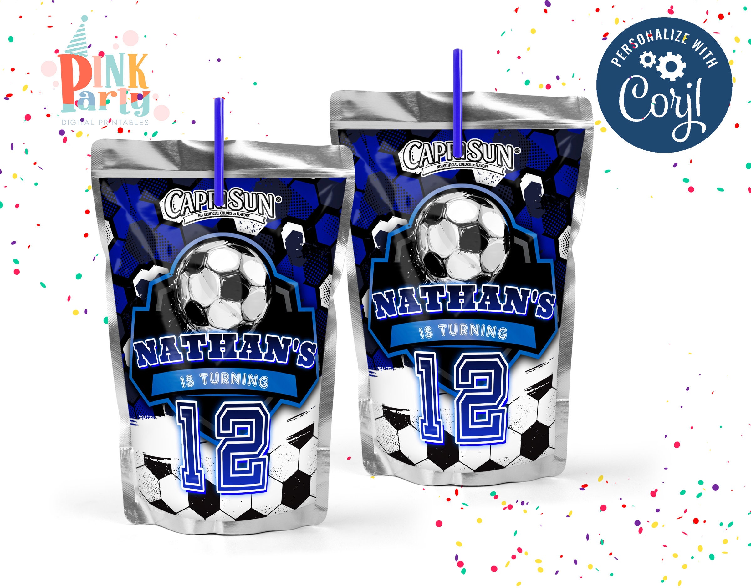 Soccer Birthday Party Bundle Kit Template Printable Football - Etsy