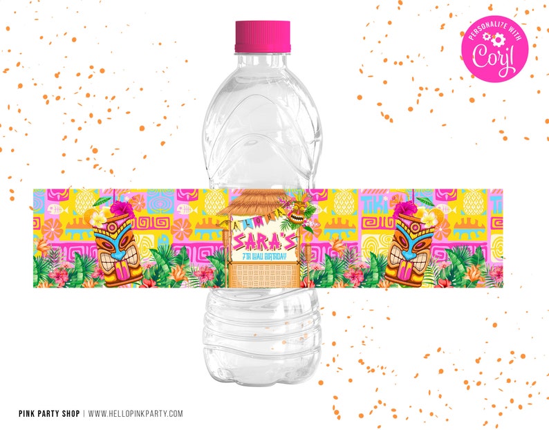 Kids Birthday Water Labels Wrapper Printable Templates Kids - Etsy