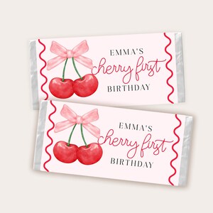 Cherry First Birthday Welcome Sign Printable Cherry on Top 1st Birthday ...