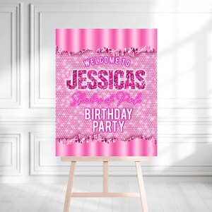 Shades of Pink Birthday Gift Bag Label: Editable Template Favor ...