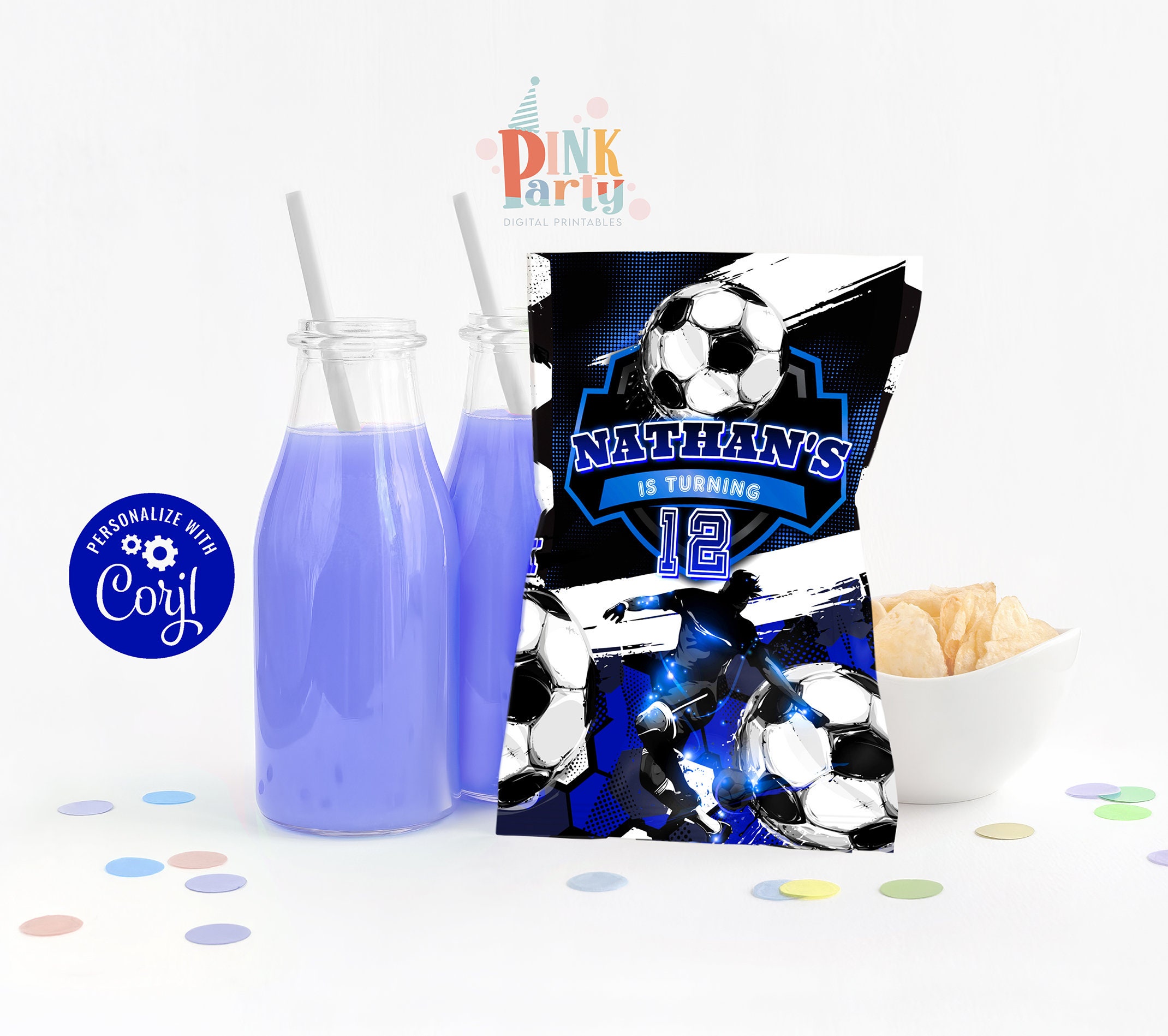 Soccer Birthday Party Bundle Kit Template Printable Football - Etsy