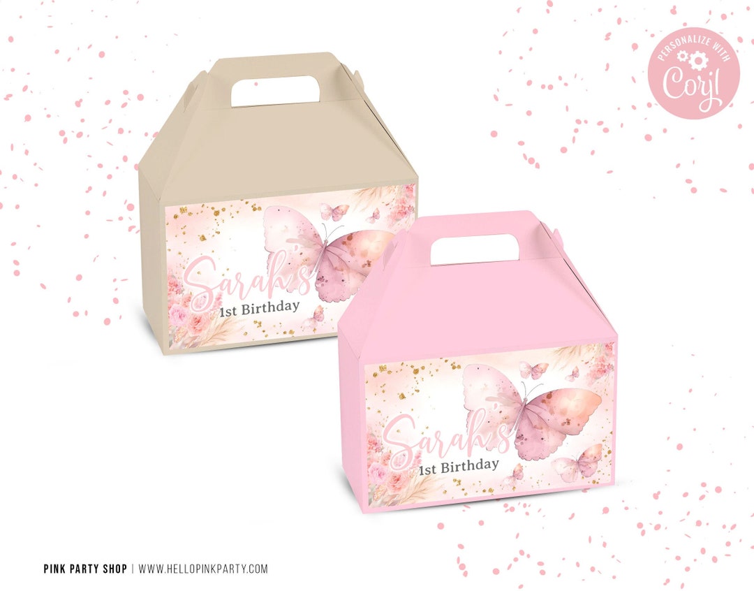 Kids Birthday Gable Box Labels, Printable Templates, Kids Birthday ...