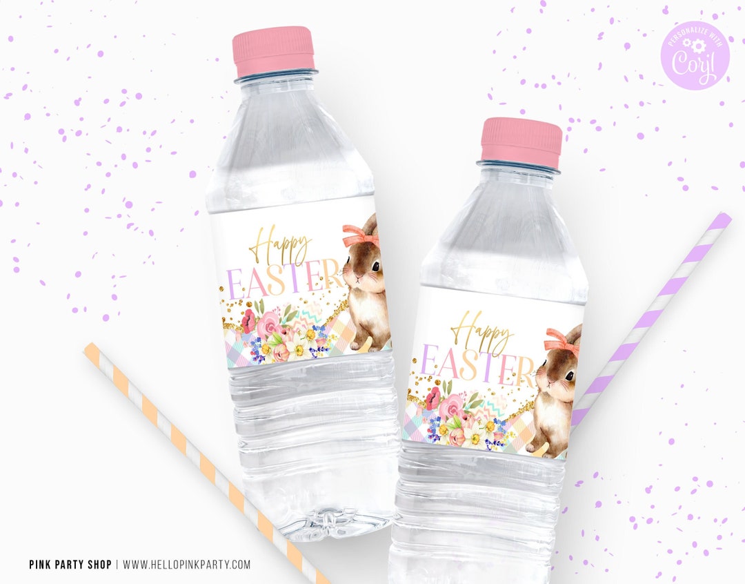 EASTER WATER LABELS Editable Label, Printable Templates, Egg Hunt ...