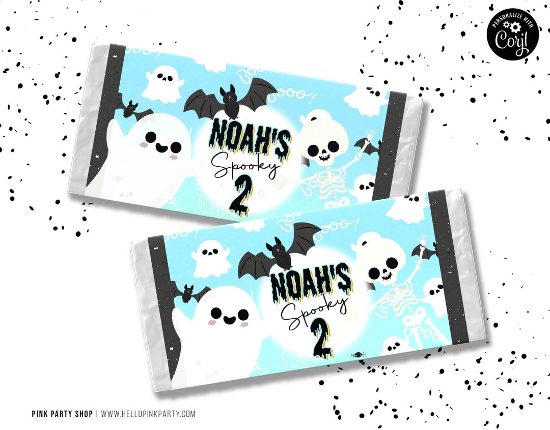 Halloween Editable Candy Bar Wrapper Printable Template Scary Cute ...