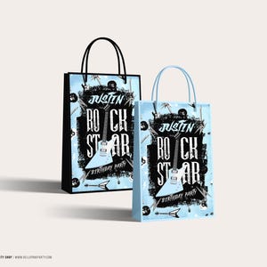 Editable Rock Star Birthday Rice Treat Wrapper Born to Rock Party Party ...