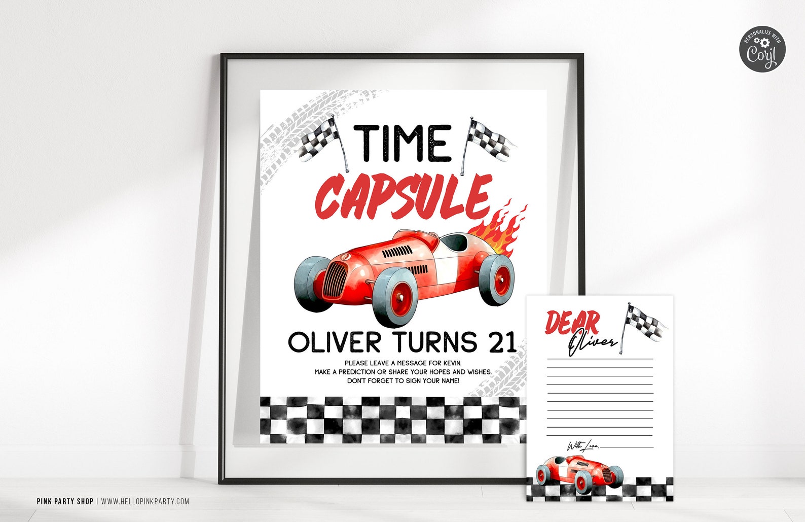 Two Fast Birthday Seating Chart: Red Race Car, Editable Template ...