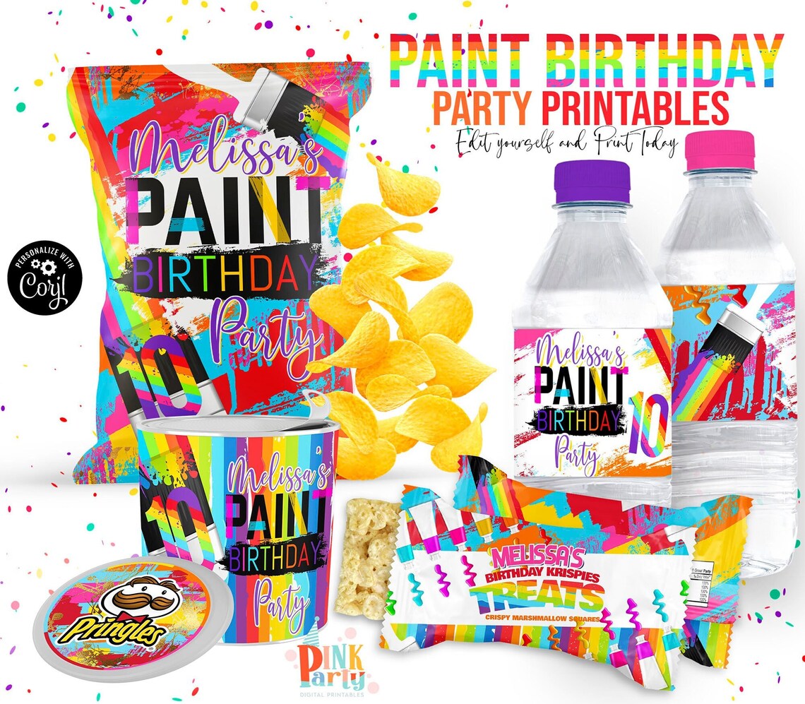 Kids Birthday Bundle Template Printable Kids Birthday Chip - Etsy