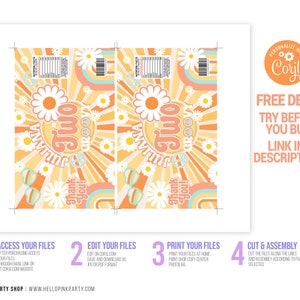 Kids Birthday Fruit Snacks Bag Template Printable, Kids Birthday Snack ...