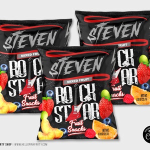 Editable Rock Star Birthday Party Custom Candy Bar, Born to Rock Party ...