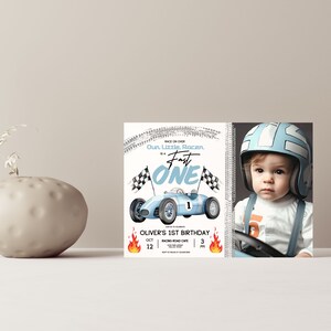 Editable Racing Birthday Welcome Sign Fast One 1st Birthday Race Car ...
