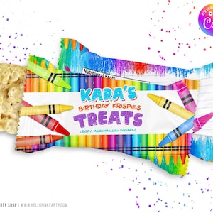 Crayon Birthday Party Bundle Editable Template Printable Art Crafts ...
