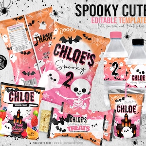 Halloween Editable Candy Bar Wrapper Printable Template Scary Cute ...