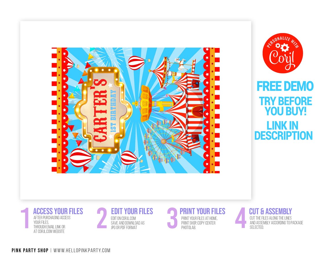 Kids Birthday Gift Bag Labels Template Printable Kids - Etsy