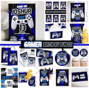 Gamer Birthday Candy Bar Wrapper, Template Printable, Gaming Birthday ...